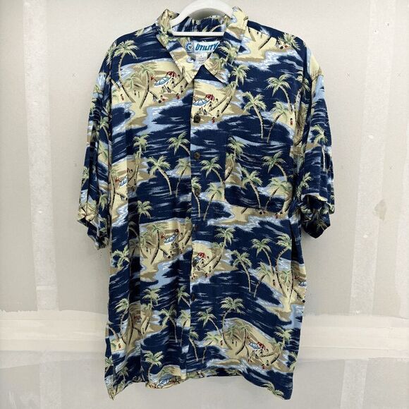 Utility | Shirts | Vintage Utility Mens Xlhawaiian Camp Shirt Beach ...